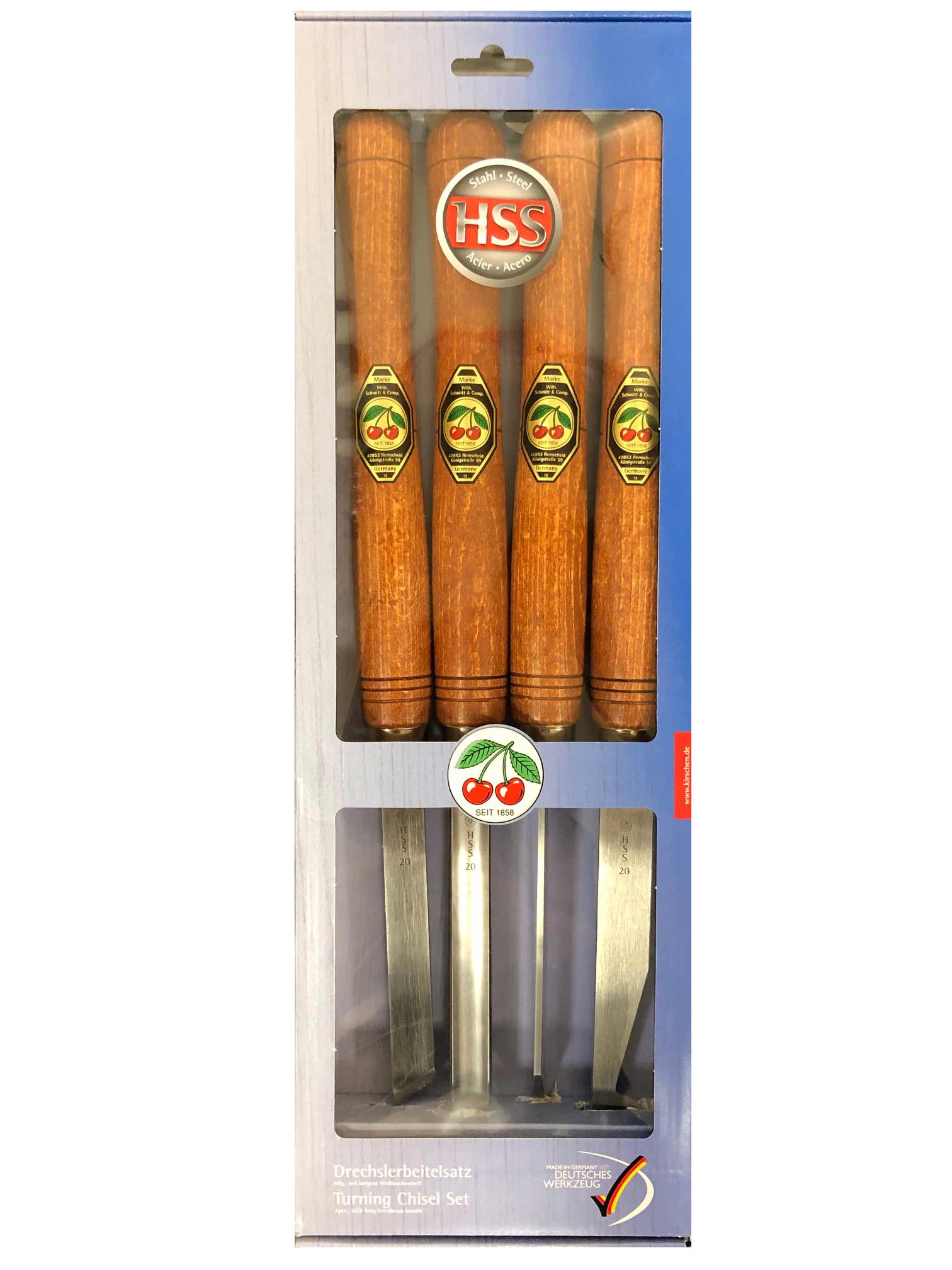 Ensemble de 4 Gouges de Tournage Kirschen | Atelier des bois...