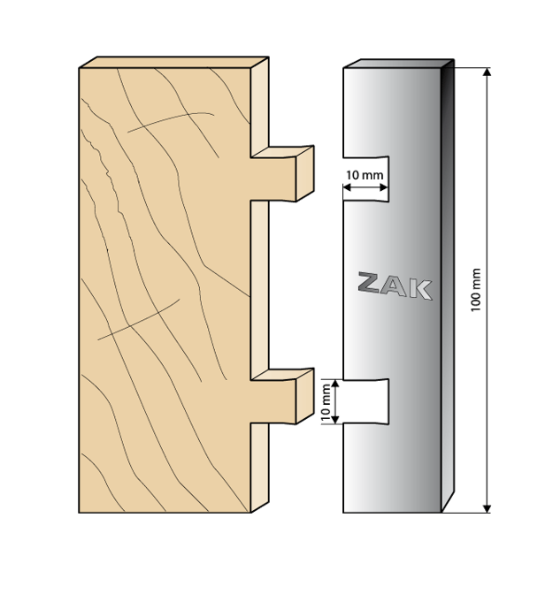 ZAK - Jeu de 2 Fers pour Porte-Outils hauteur 100 - Profil A...