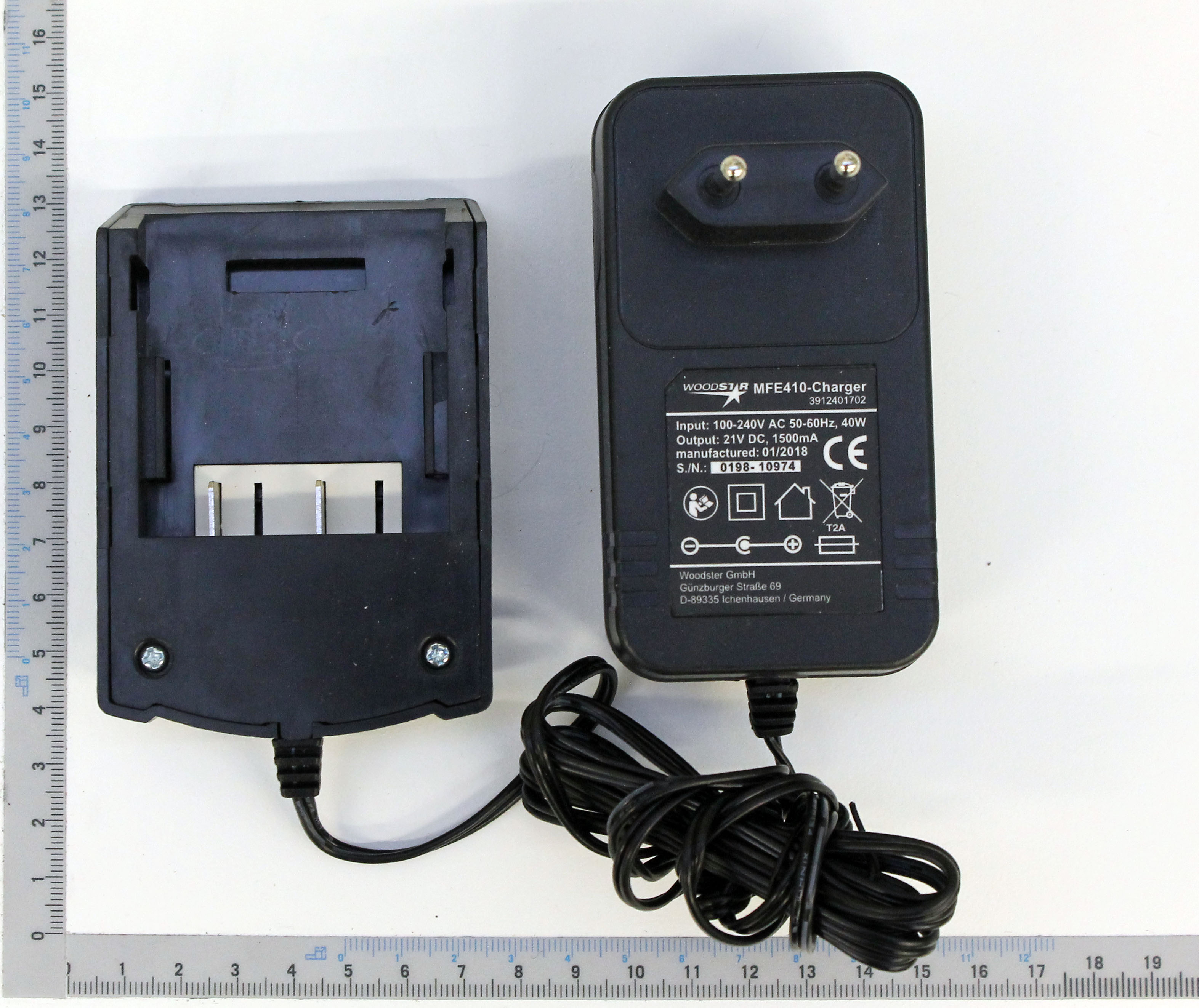 Chargeur batterie Scheppach Woodster MGT410 | Atelier des Bi...