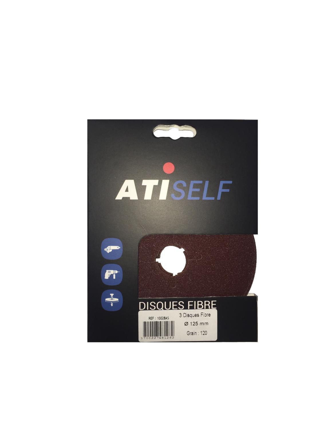 ATI - Disque fibre Ø125mm pour le bois et métal en Grain de...