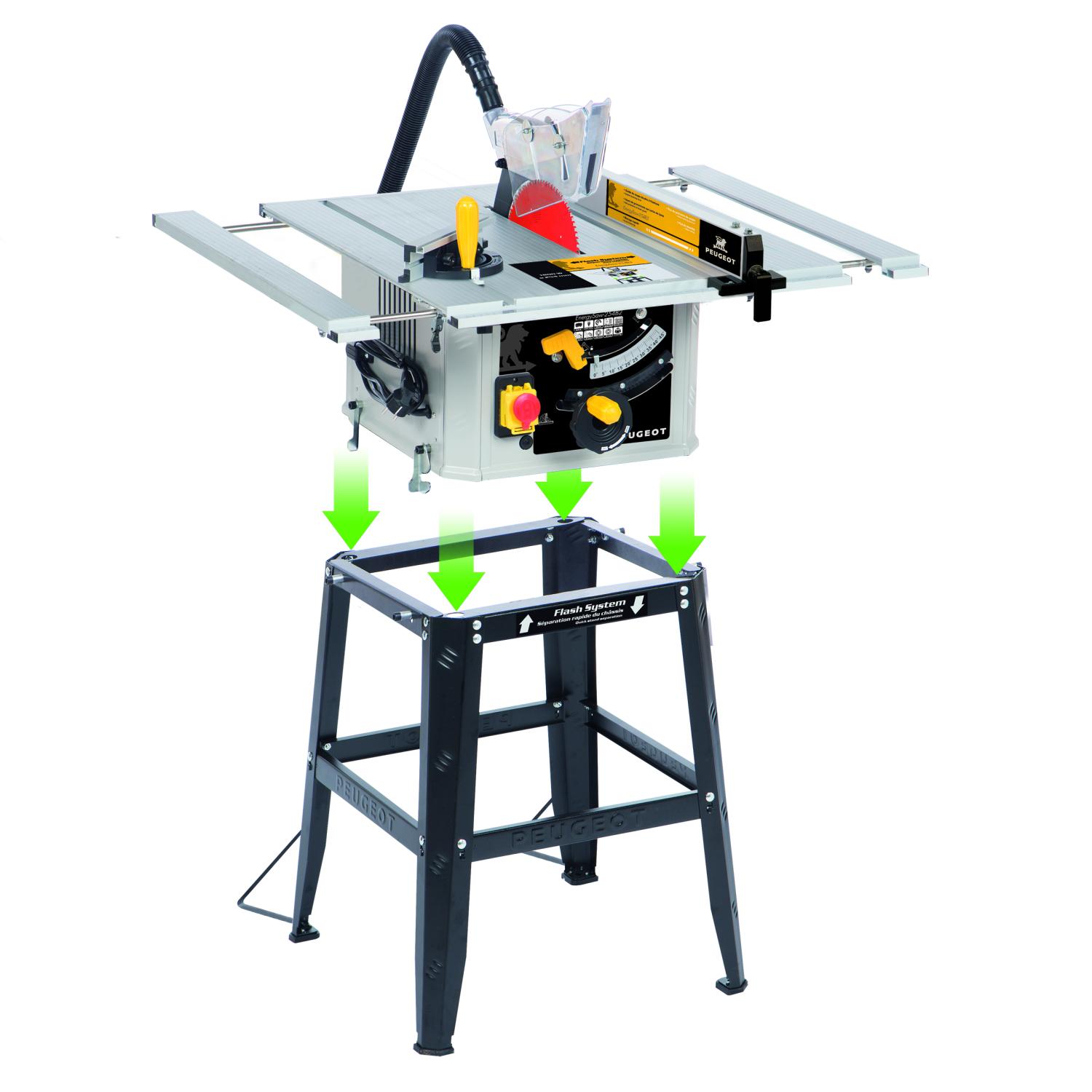 Scie Circulaire sur Socle Peugeot ENERGYSAW-254B3 | Atelier...